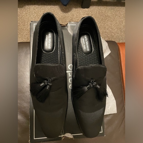 Carlos Morandi | Shoes | Carlo Morandi Satin Smoker Dress Shoe Black ...